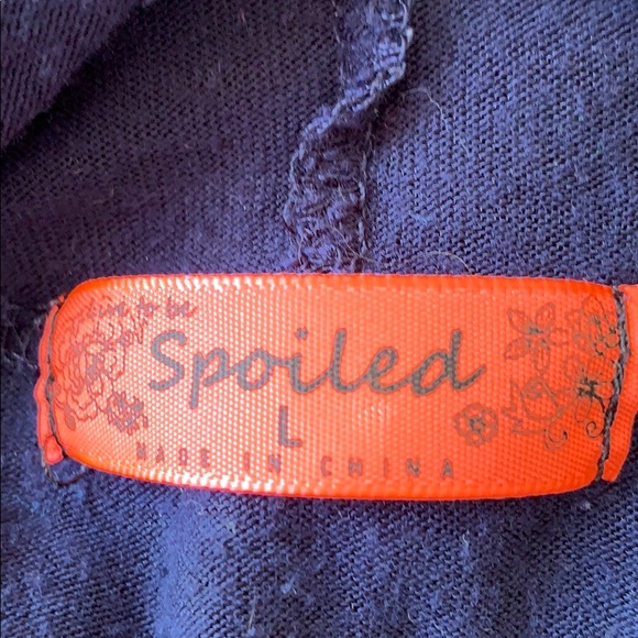 Spoiled | Tops | Spoiled Women Top Size L Long Sleeve Hoodie | Poshmark